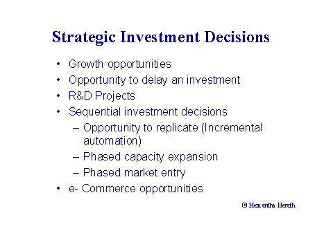 Strategic Investment Decisions